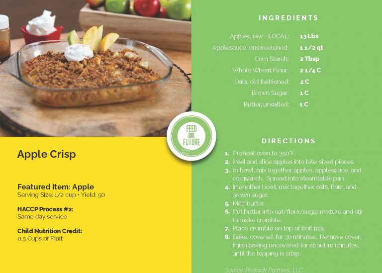 Apple Crisp – School Recipe | Feed Our Future